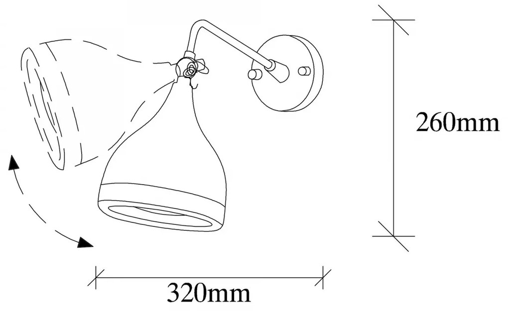 Nástěnná lampa Yıldo I černá/meď