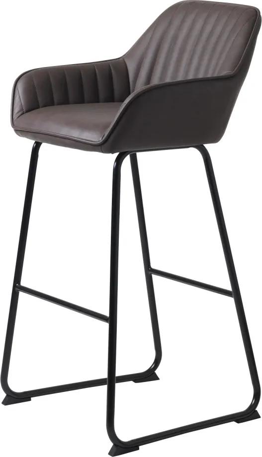 Designová barová židle Guillermo tmavě hnědá