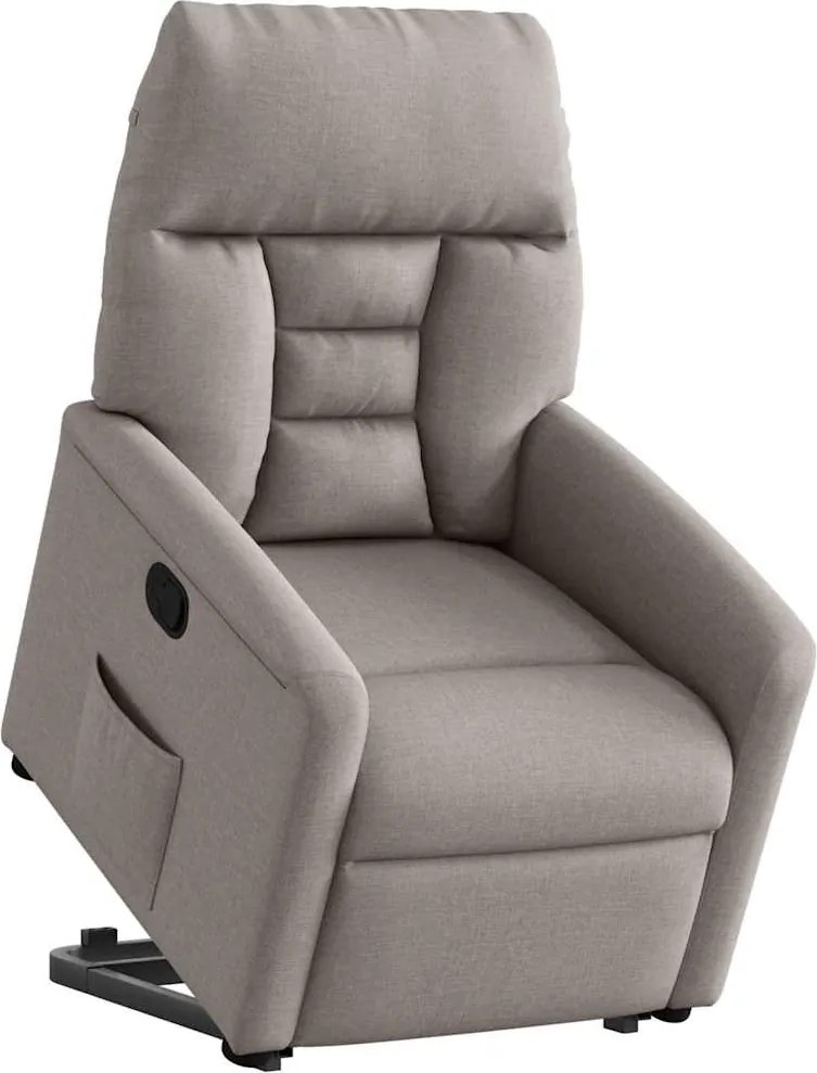 Zvedací polohovací křeslo taupe textil 3303039