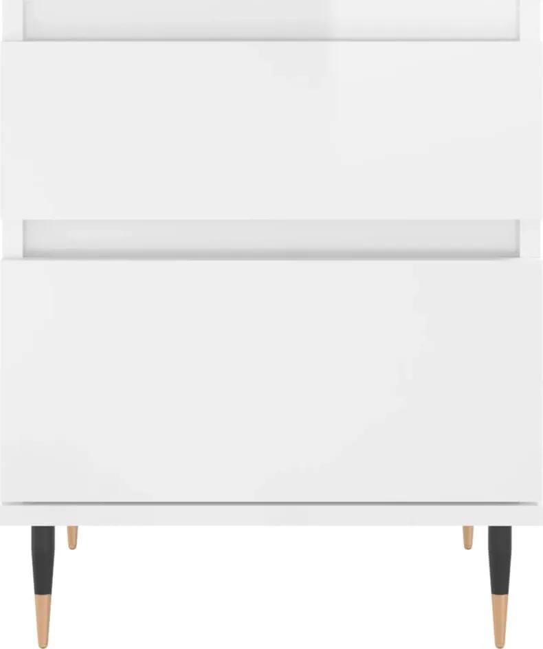 vidaXL Noční stolky 2 ks 40 x 35 x 50 cm kompozitní dřevo [830657] Barva: Bílá