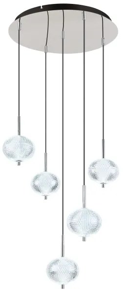 Globo 16042-5HC - LED Lustr na lanku AIDA 5xLED/6,6W/230V 3000K/4500K/6500K
