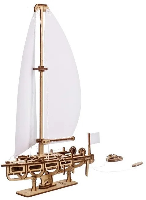 Ugears 3D dřevěné mechanické puzzle Jachta The Ocean Beauty