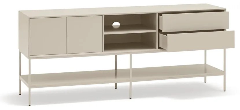 Krémový TV stolek 175x74x45 cm Platt – Teulat