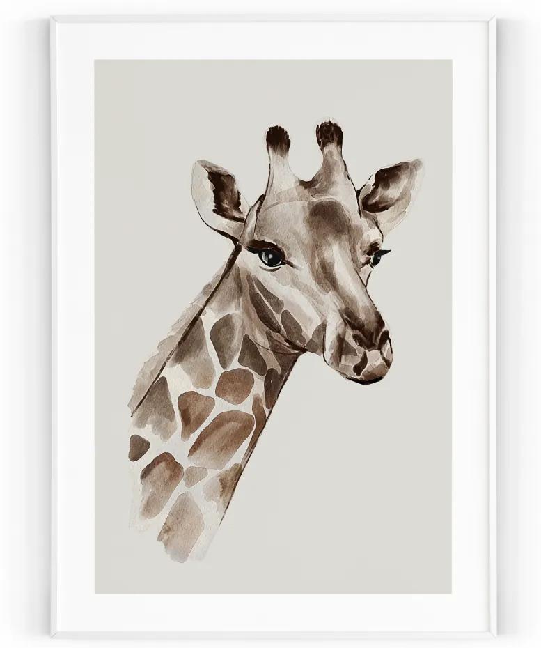 Obraz Giraffe Bez okraje 30 x 40 cm - napnuté plátno na dřevěném rámu