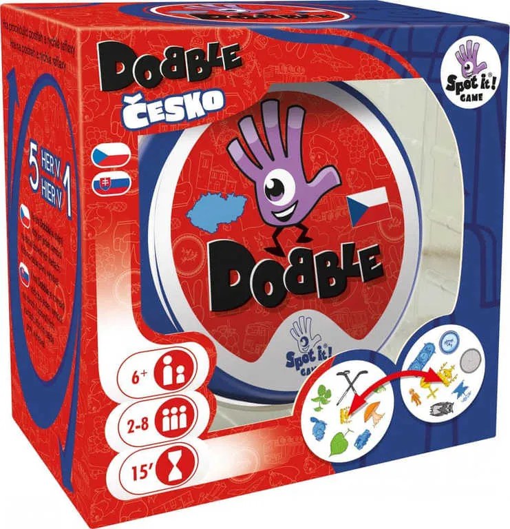 ASMODEE Hra postřehová Dobble Česko plechová krabička *SPOLEČENSKÉ HRY* asdobcze01