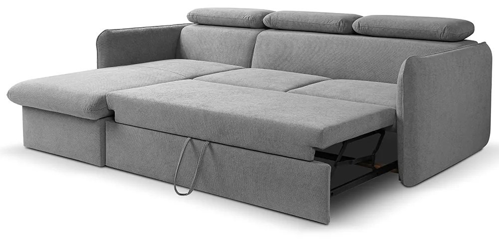 Malá sedací souprava SLIM | 179x235 cm | LEVÁ | 99 černá | rozkládací + úložný prostor