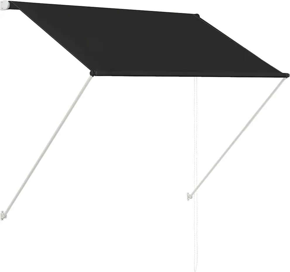 Zatahovací markýza antracitová 150 x 150 cm 143758