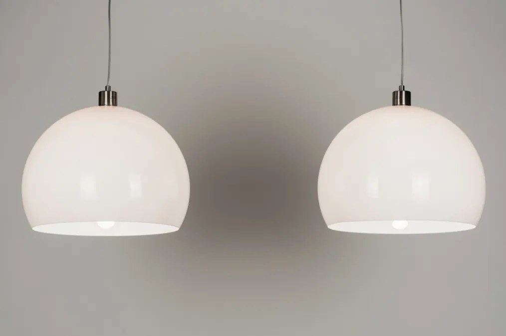 Závěsné designové bílé svítidlo nad stůl Duo Luminale Unima