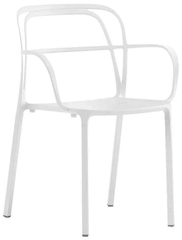 OnaDnes -20% Pedrali Bílá kovová jídelní židle Intrigo 3715