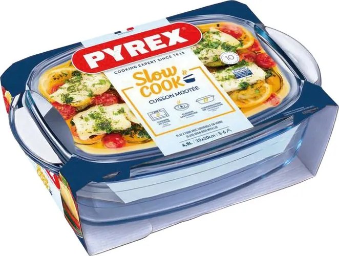 Skleněný pekáč s víkem PYREX 6,7 l