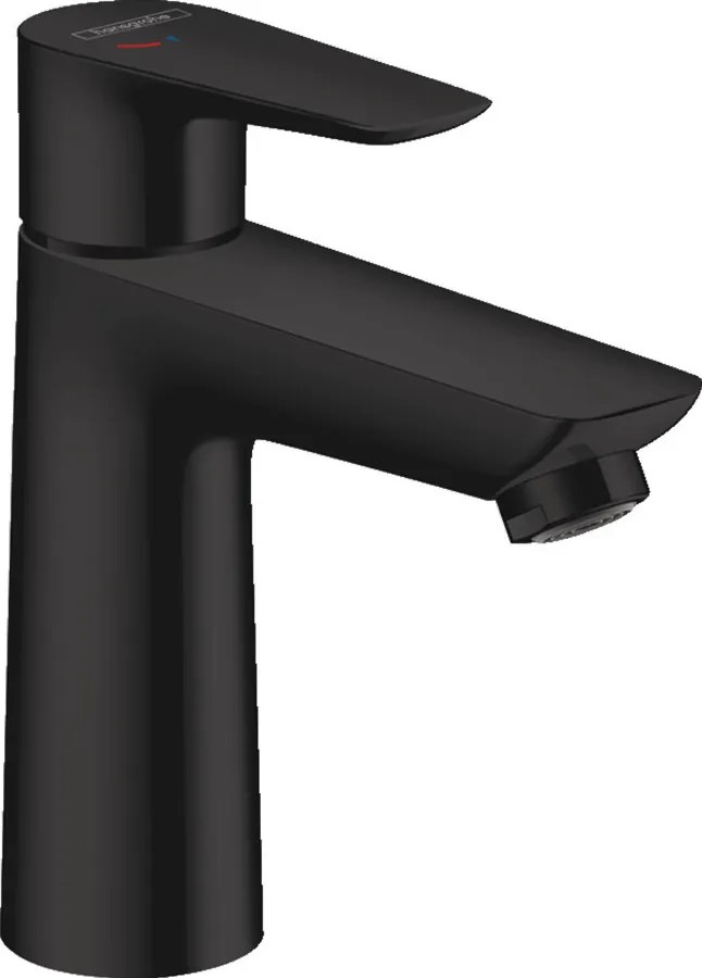 Hansgrohe Talis E, páková umyvadlová baterie 110 CoolStart s odtokovou soupravou s táhlem, černá matná, 71713670