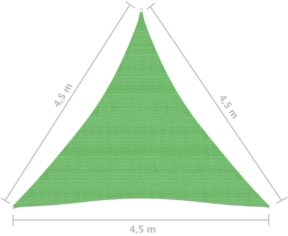 Stínící plachta 160 g/m² světle zelená 4,5 x 4,5 x 4,5 m HDPE - Default Title