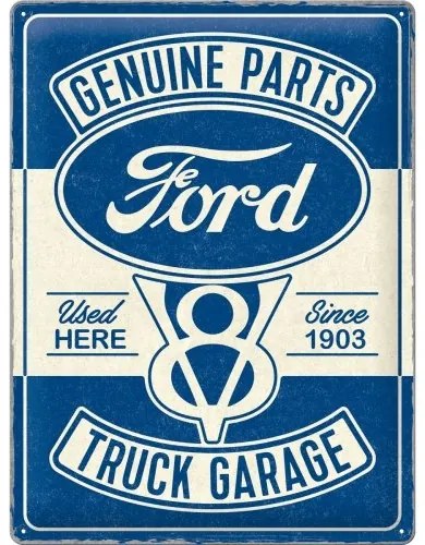 Postershop Plechová cedule: Ford V8 Truck Garage - 30x40 cm