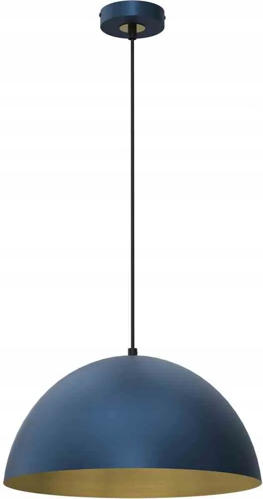 Závěsná lampa Beta Navy Blue/gold 1xE27 35 cm stylová, modro-zlatá