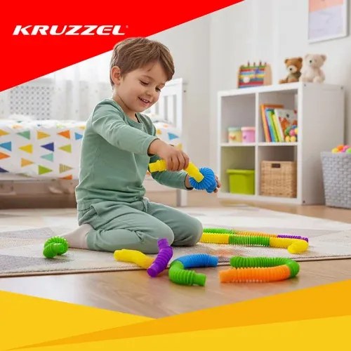 Pop Pipes – Montessori flexibilní trubičky – 10 kusů