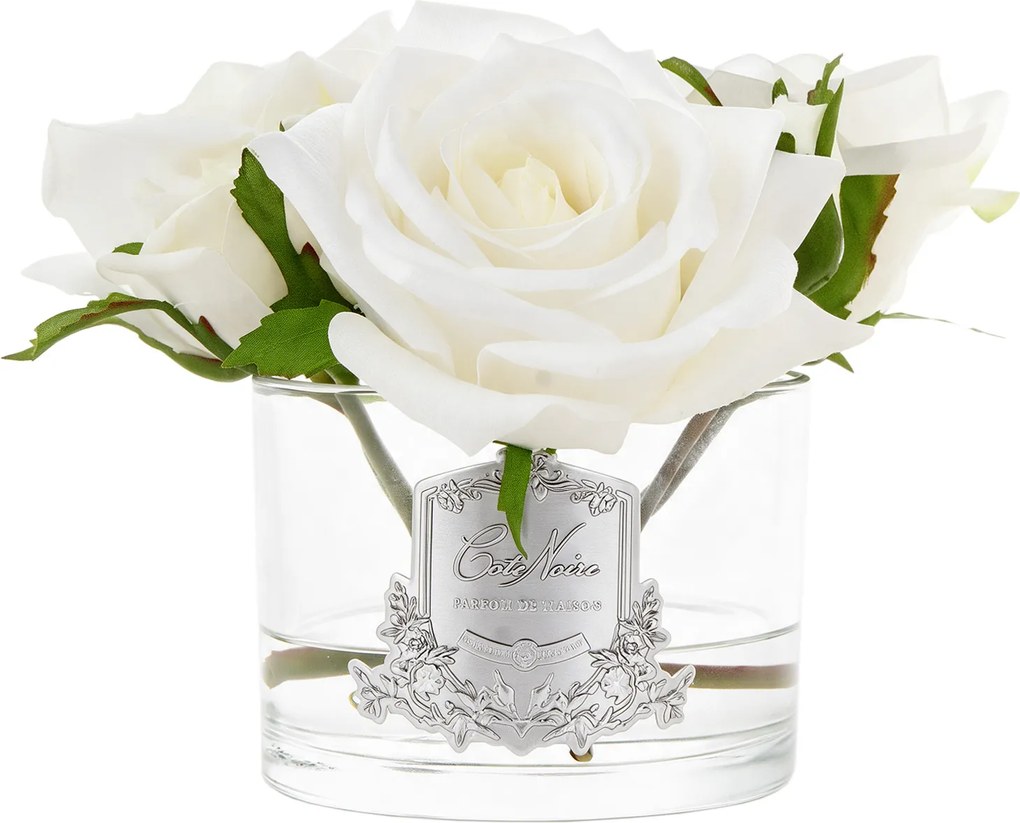 Côte Noire Five Roses kytice parfémovaných růží Ivory White