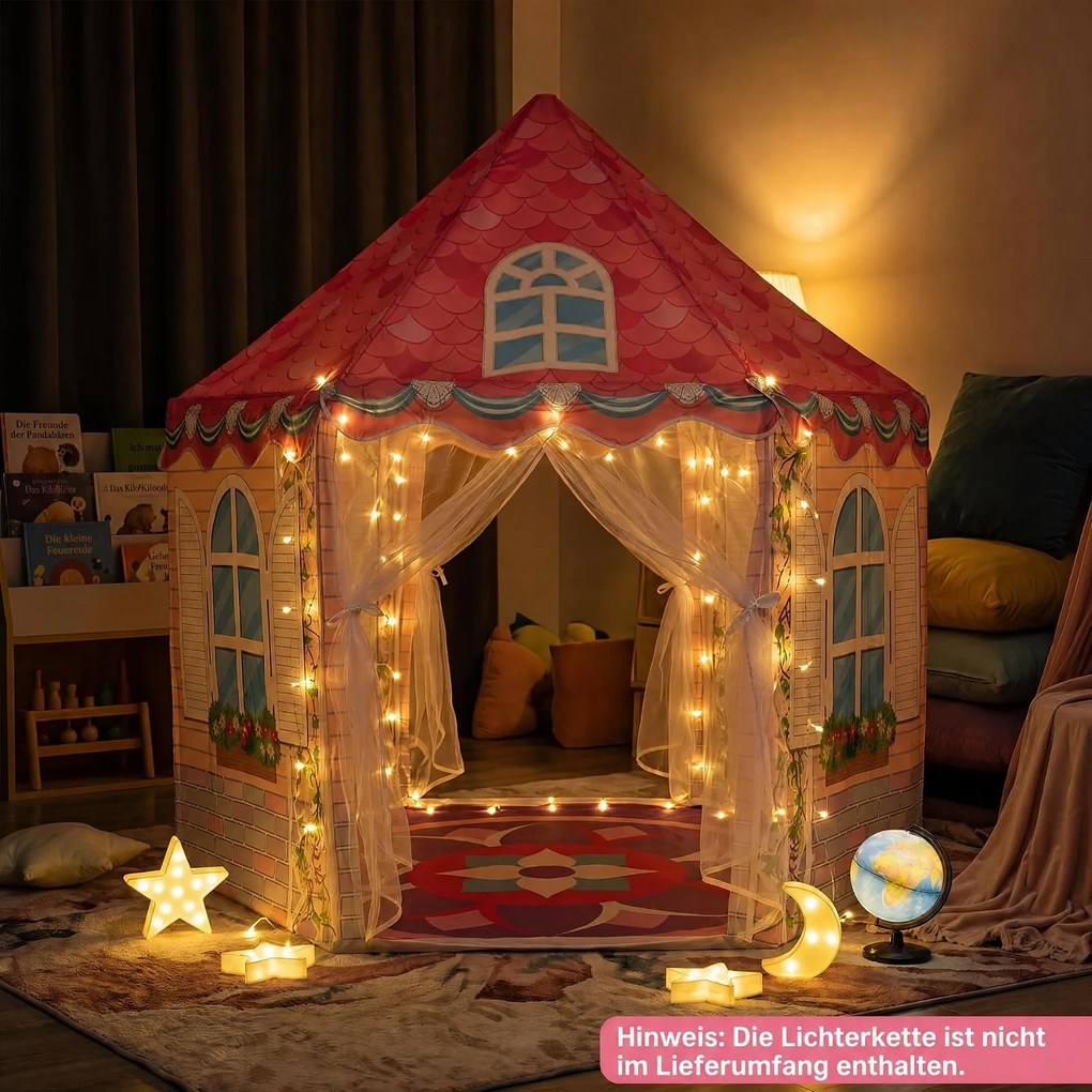 Costway Dětský stan v designu princeznovského hradu pro děti od 3. Play tent