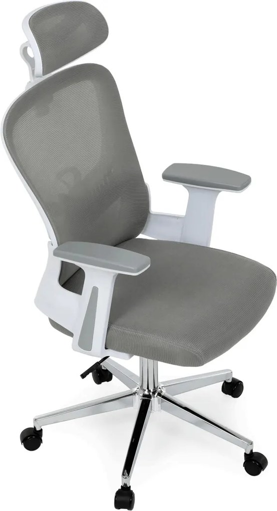 Ergonomická kancelářská židle EMILIE - šedá síťovina