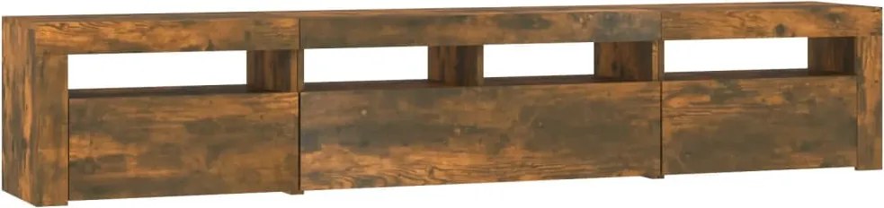 TV skříňka s LED osvětlením kouřový dub 210 x 35 x 40 cm 3152735
