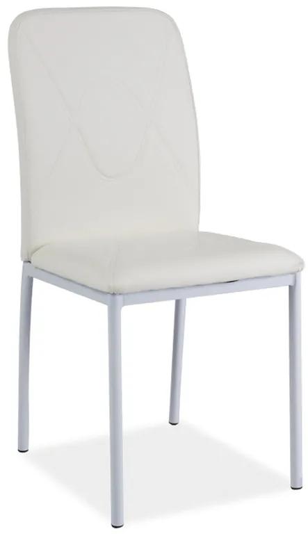 Deflee Jídelní čalouněná židle H-623 bílá DE-SIL-H623BBekokůže, kov  42x90/45x41 cm