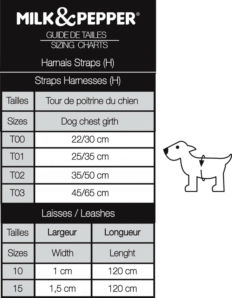 MILK&PEPPER Postroj pro psy Oroko Velikost: T01