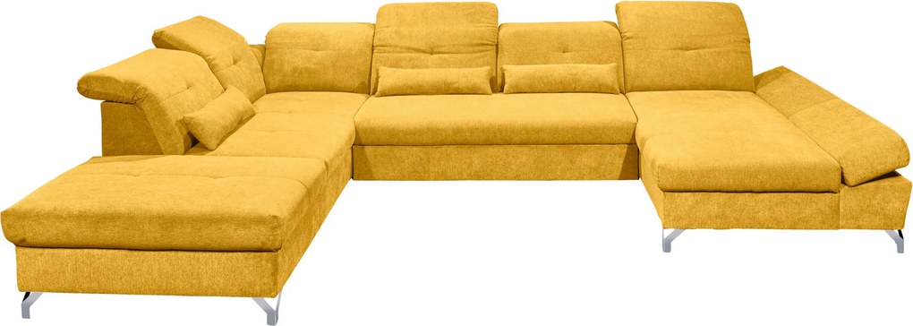 XXXLutz SEDACÍ SOUPRAVA, textil, žlutá MID.YOU - Rozkládací sedačky - 002220028620