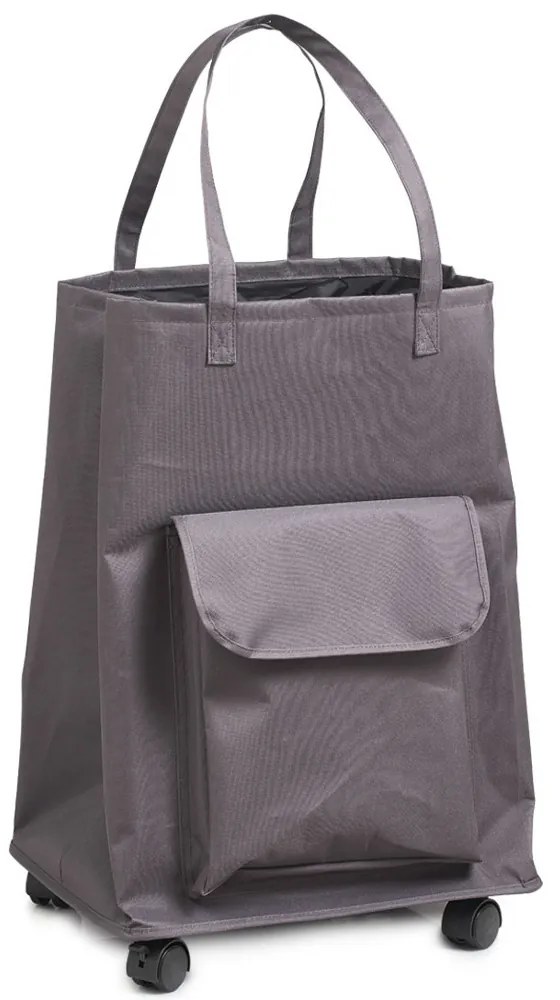 Taška na prádlo, nákupy, šedá barva, 40 x 33 x 60 cm, ZELLER