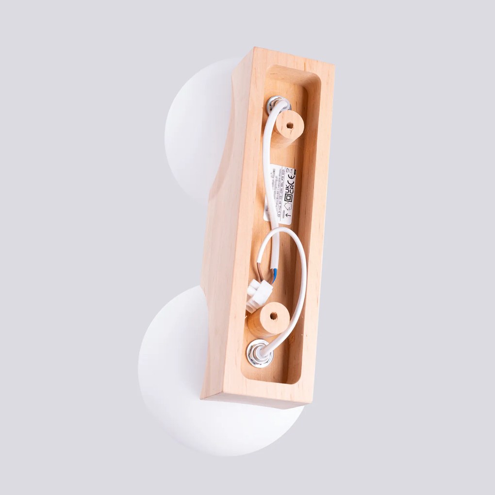 Sollux Lighting Stropní svítidlo BULBO 2 přírodní dřevo