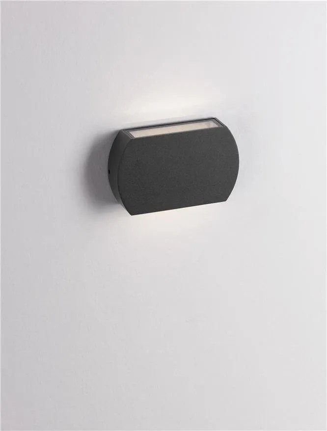 NV 9492630 Venkovní nástěnné svítidlo PARRIS antracitový hliník a čiré sklo LED 7.7W 3000K 220-240V 253st. IP65 - NOVA LUCE