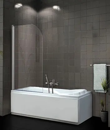 Vanová zástěna PURE V1 65x140cm - jednodílná, čiré sklo