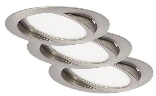 Briloner 7116-432 - SADA 3x LED Koupelnové svítidlo FLAT IN LED/9W/230V IP23