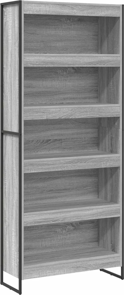 Knihovna 80 x 30 x 189,5 cm Kompozitní dřevo Šedá Sonoma 3403013