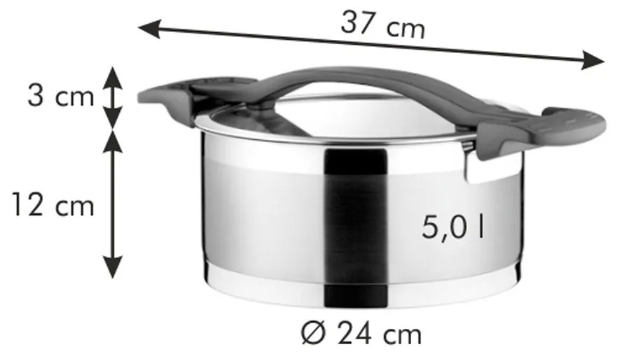 TESCOMA Kastrol ULTIMA s poklicí ø 24 cm, 5,0 l