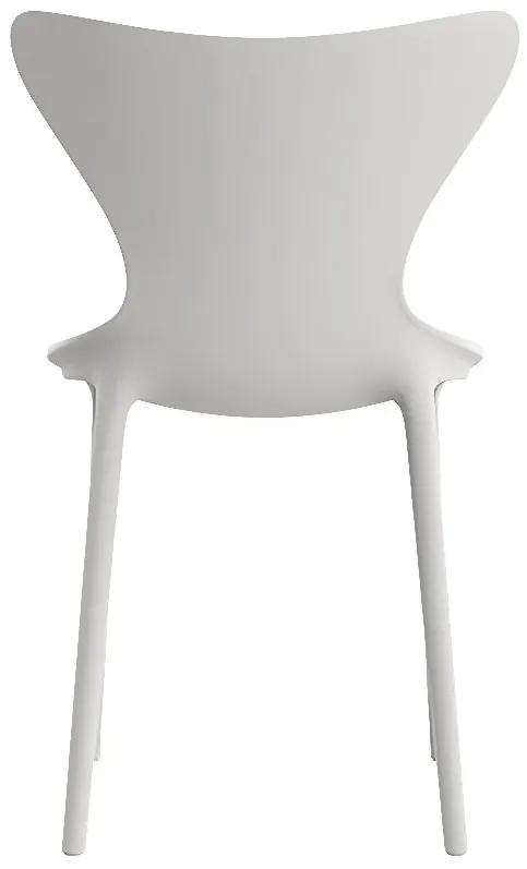 VONDOM Bílá plastová jídelní židle LOVE