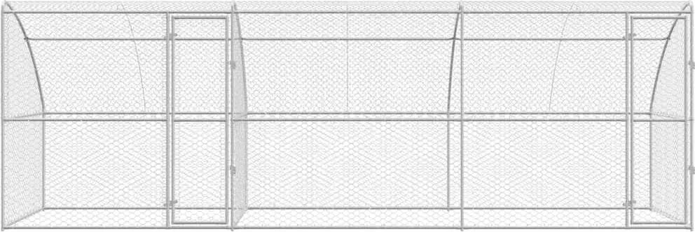 Psí kennel 3 ks Stříbrná 6 x 2 x 2 m Pozinkovaná ocel 3368339