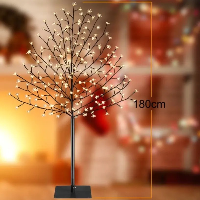 Svítící strom TŘEŠEŇ do interiéru i exteriéru, 180cm, teplá bílá Monzana