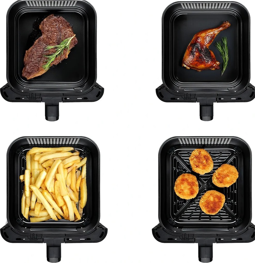 TESLA AirCook DualZone Q670 XXL - multifunkční duální digitální horkovzdušná fritéza