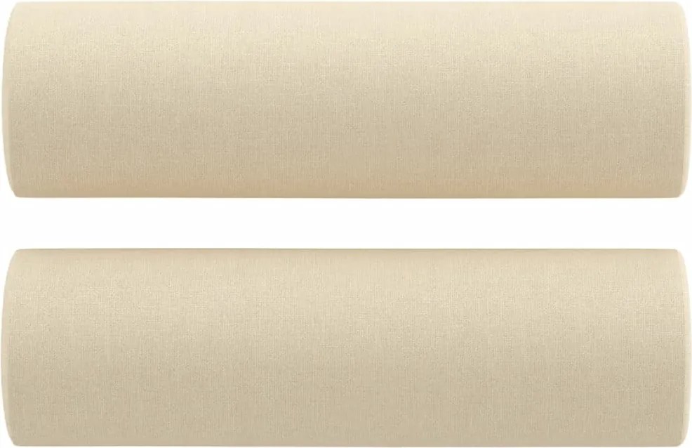 3dílná sedací souprava s polštáři krémová textil 3201260