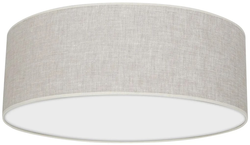Stropní svítidlo Lino Round, 1x lněné stínítko, (bílé plexisklo), (fi 50cm)