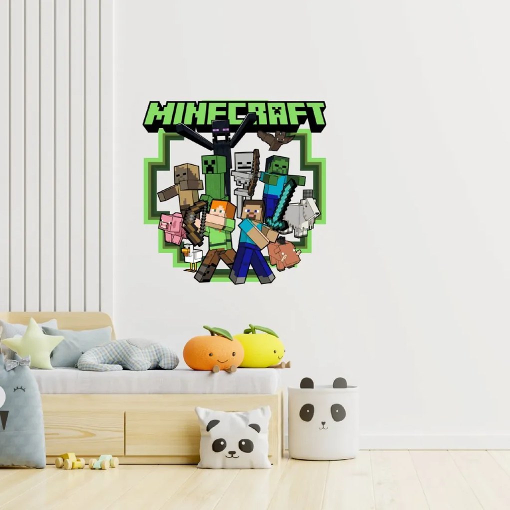 PIPPER. Textilní samolepka na zeď "Minecraft 2"