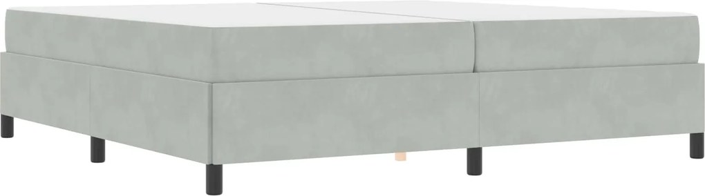 Rám postele Světle šedá 200 x 200 cm textil 3399084