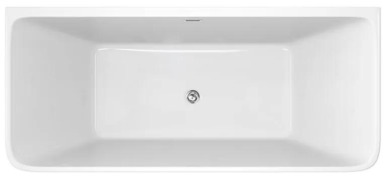 BPS-koupelny Volně stojící akrylátová vana ke stěně HYD-SOF515D 170x75 bílá, odtokový komplet chrom