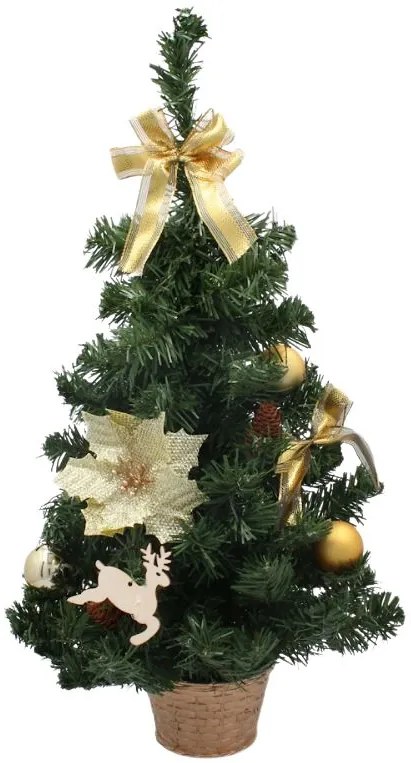 Vánoční stromek Jedle na stůl 60cm Golden