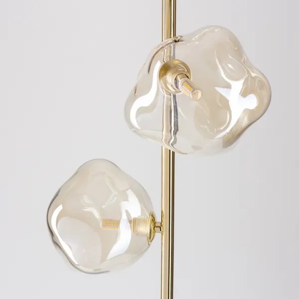 BRILAGI - Stojací lampa VULCANO 3xG9/8W/230V zlatá/kouřová béžová