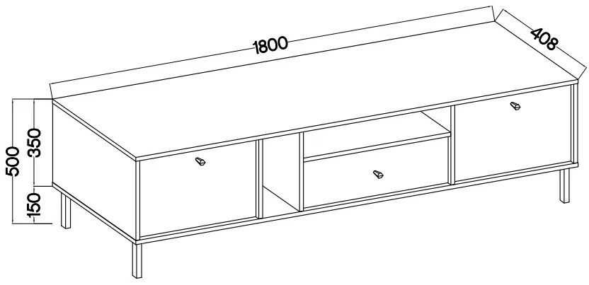 Falco TV stolek Tomila 313/2 eukalyptus