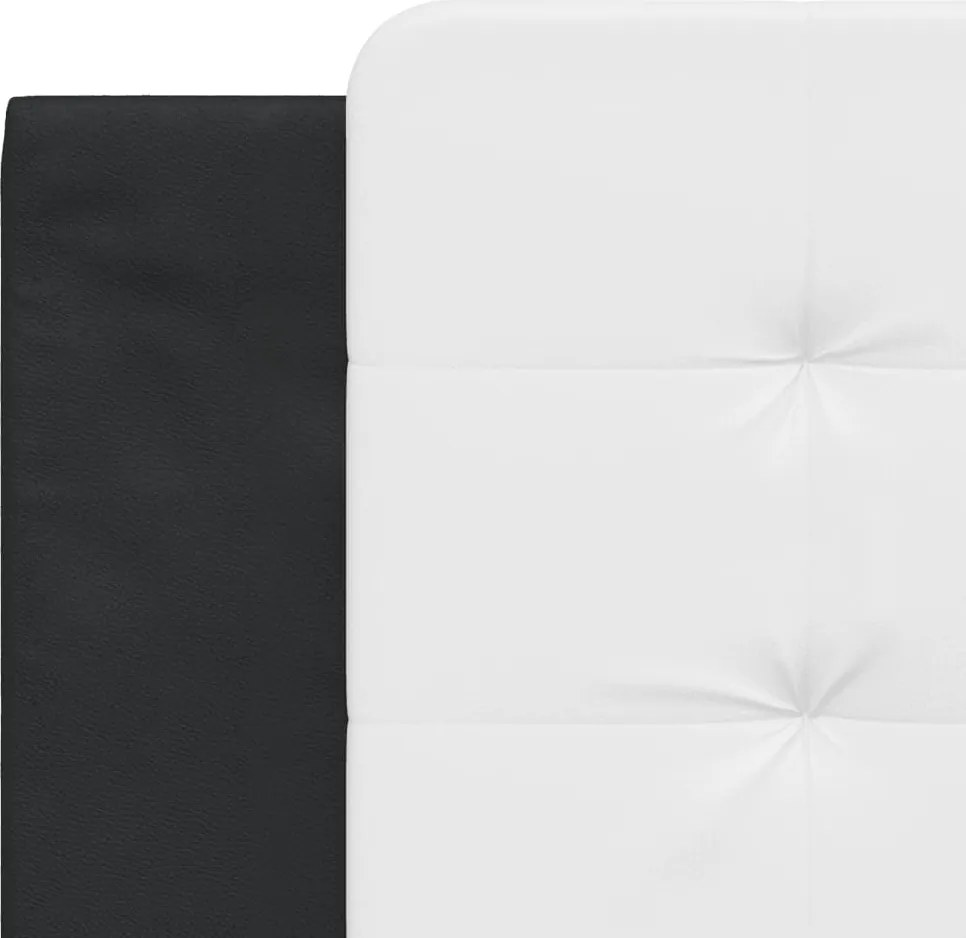 Postel s matrací Zadar černá a bílá 180 x 200 cm umělá kůže 3208885