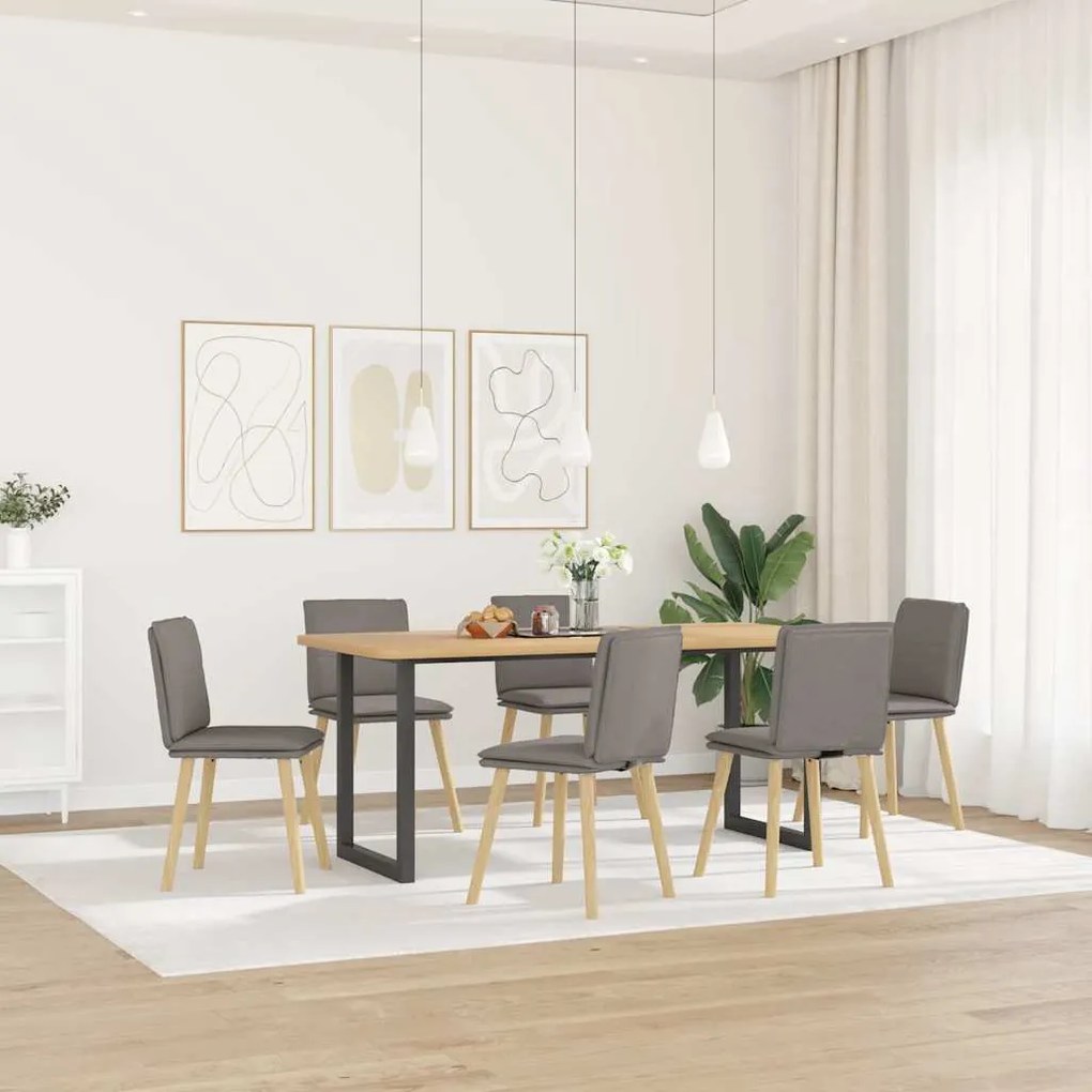 Jídelní židle 6 ks taupe textil 3315631