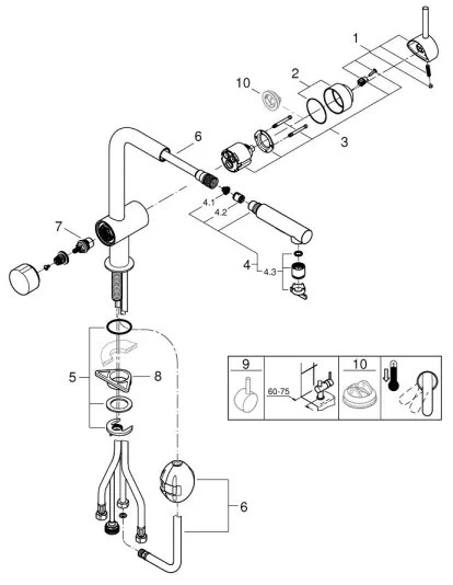 GROHE 31558GN0 - Dřezová baterie A zlatá