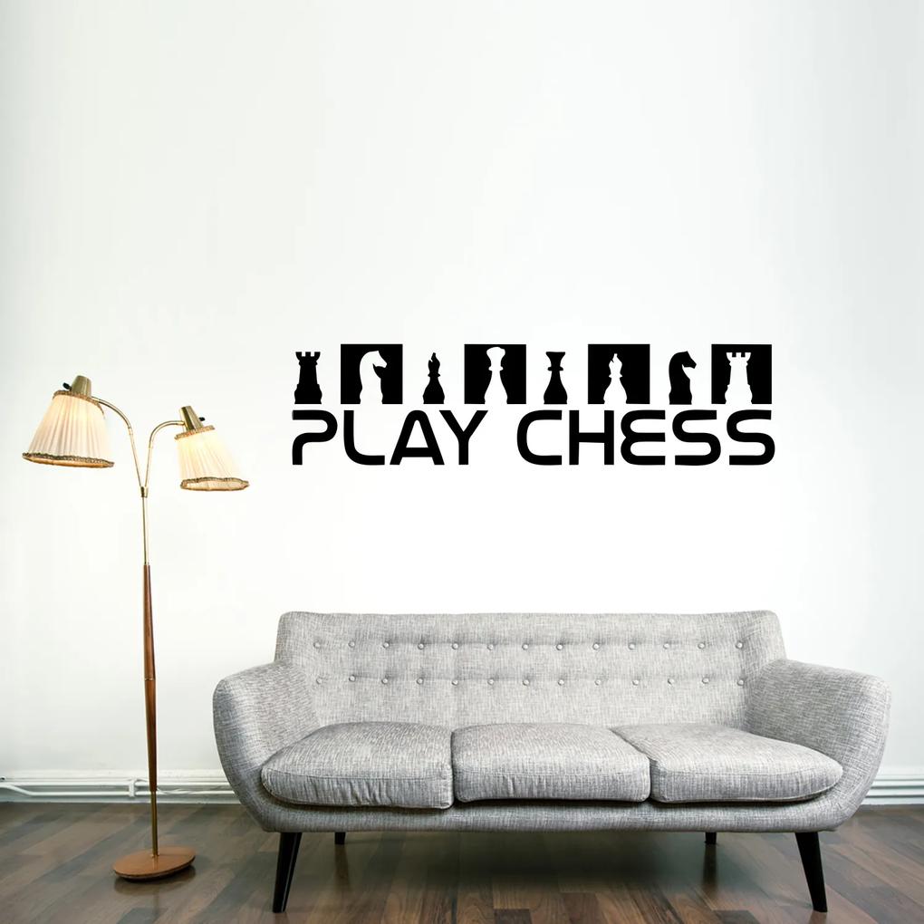Samolepka na zeď - Šachy (120x31 cm) - PopyDesign