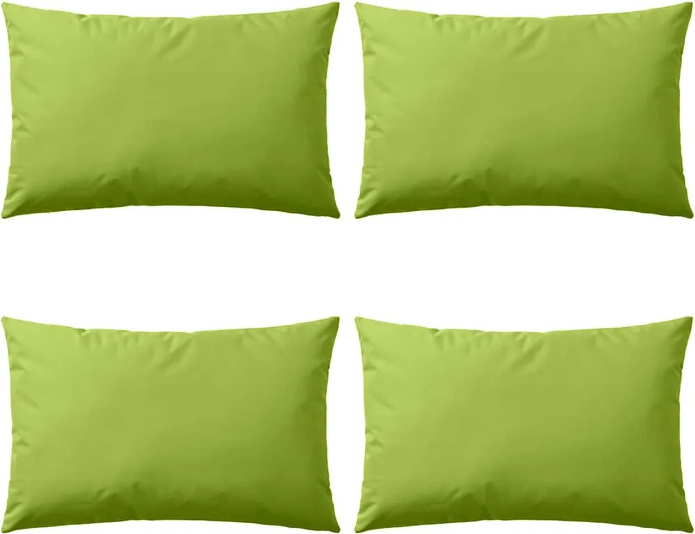 Venkovní polštářky 4 ks 60x40 cm jablkově zelená 132293